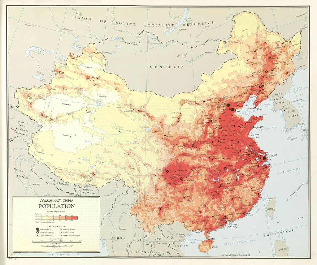 Harta populatiei Chinei – Profu' de geogra'