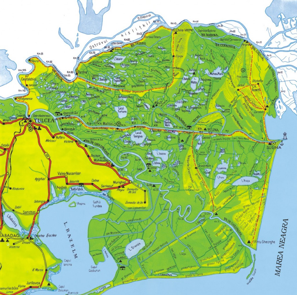 Harta Delta Dunarii | Profu' de geogra'