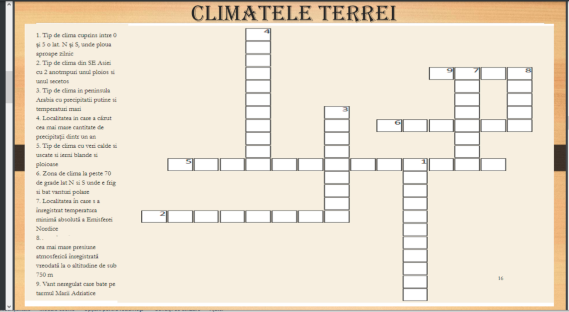 Atmosfera si climatele Terrei rebusuri geografice | Profu' de geogra'